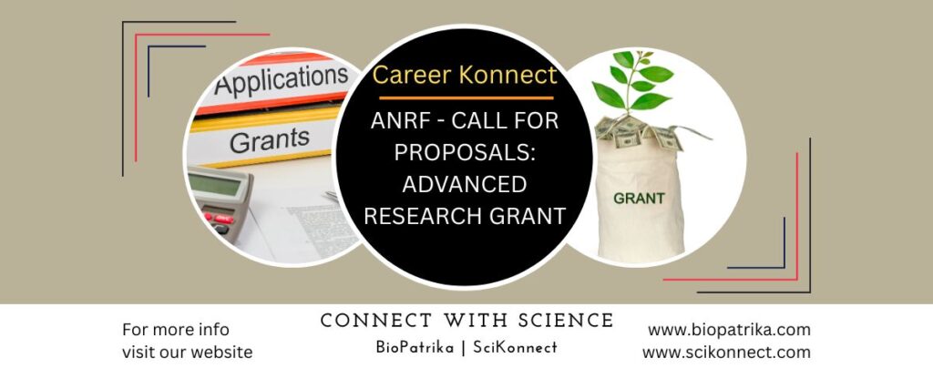 ANRF Advanced Research Grant call - SciKonnect